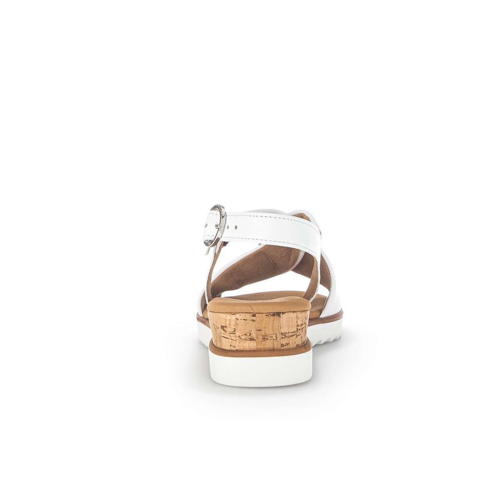 Gabor Rich 62.751 soft white leather wedge super comfort sandals ...