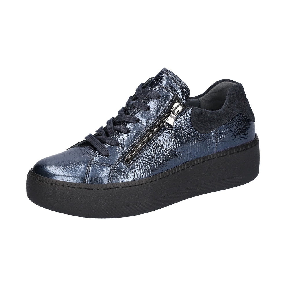Waldlaufer H-Nicky wide fitting navy metallic patent sneakers – Arnouts ...